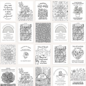 DBT Therapy Positive Affirmation Coloring Book - Printable Digital ...