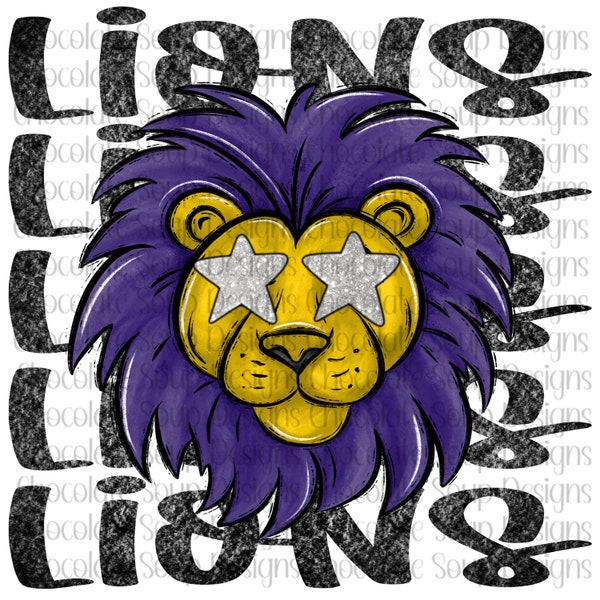 Preppy Lion Mascot - Etsy