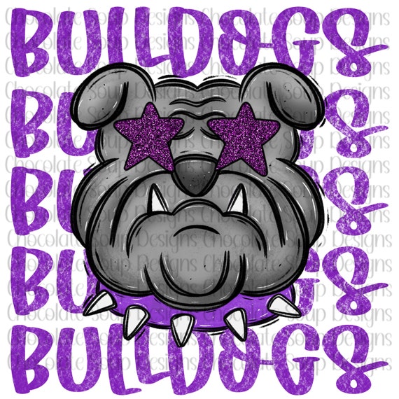 Purple Bulldog Mascot