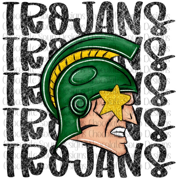 Trojans Green Png - Etsy