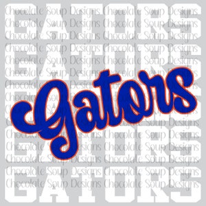Gators Stacked Team Name Png Gators Blue Orange PNG School Mascot Png ...