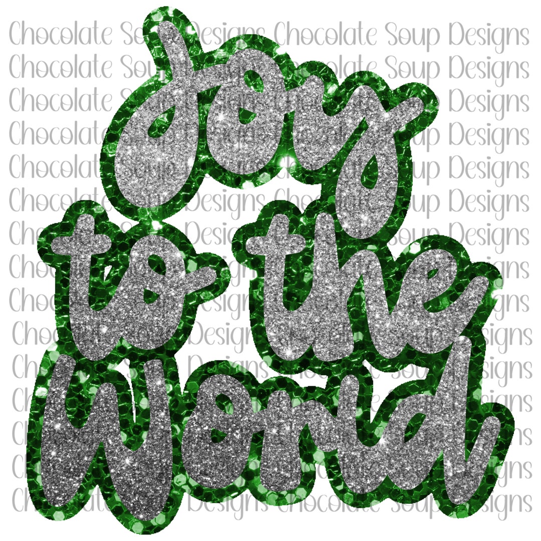 Joy to the World PNG Green Glitter Preppy Christmas PNG Joyful ...