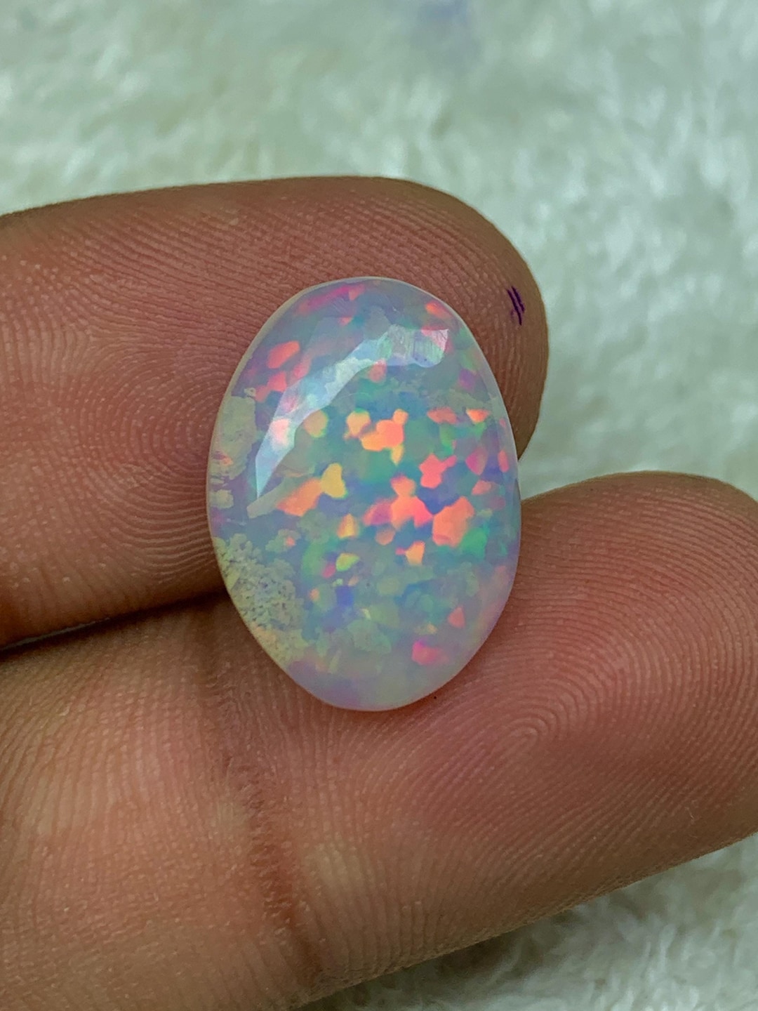 4.8cts Pin Fire Opal , Bright Opal, Fire Opal, Ethiopian Welo Opal ...