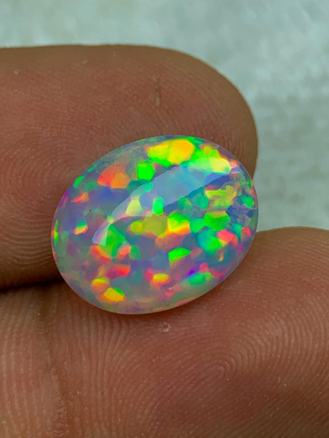 4.10ct- Rarest of Rare Harlequin Pattern Opal, Ethiopian Welo Opal ...