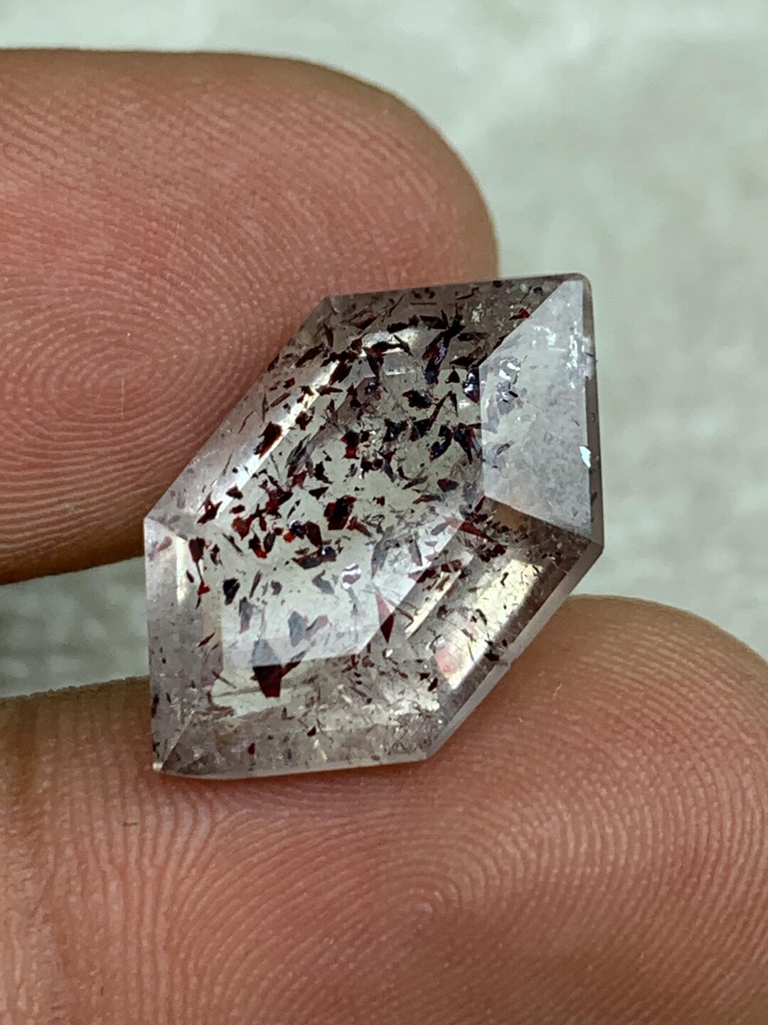 10.3ct Rare Super Seven, Faceted Crystal Having Healing Properties of 7 ...