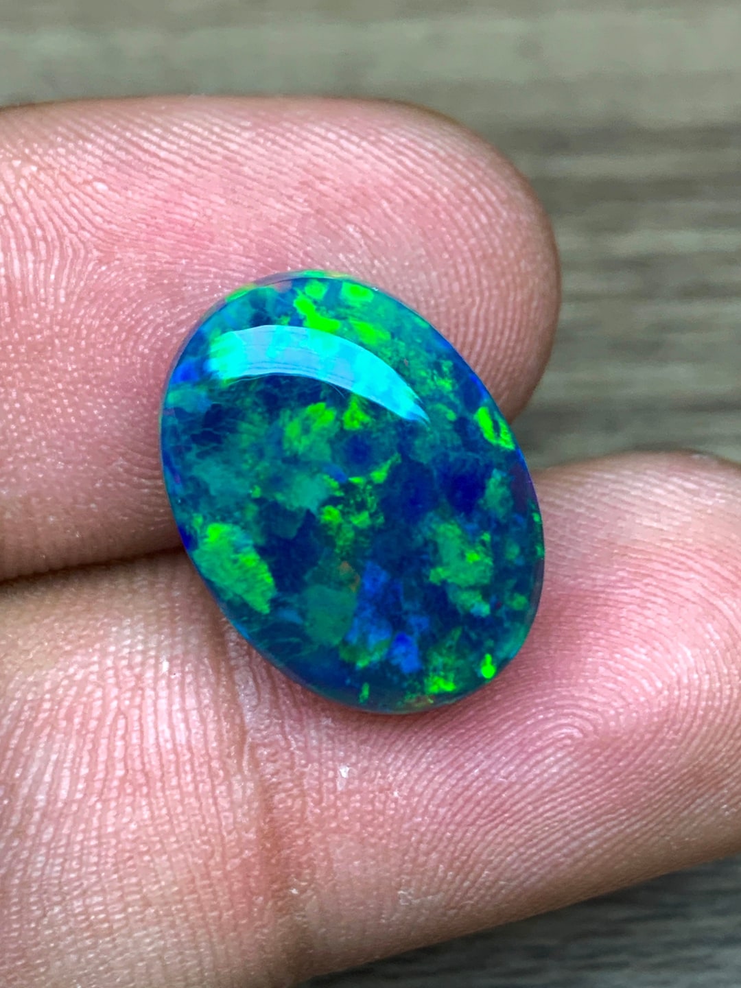 6.4cts Smoked Ethiopian Welo Opal Having Rainbow Fire & Unique Pattern ...