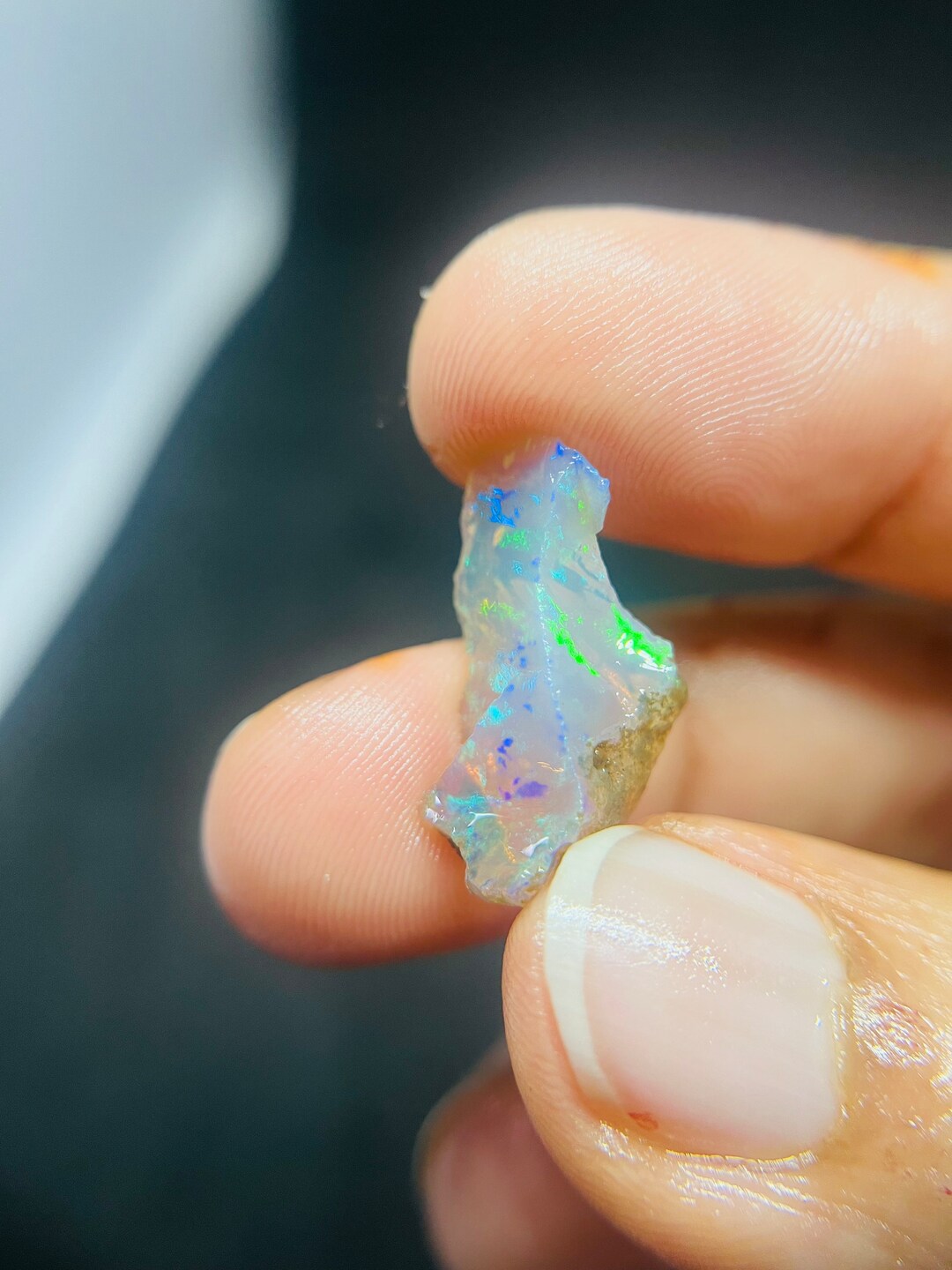 Unique Specimen Grade Opal With Transparent Base and Beautiful Multi ...