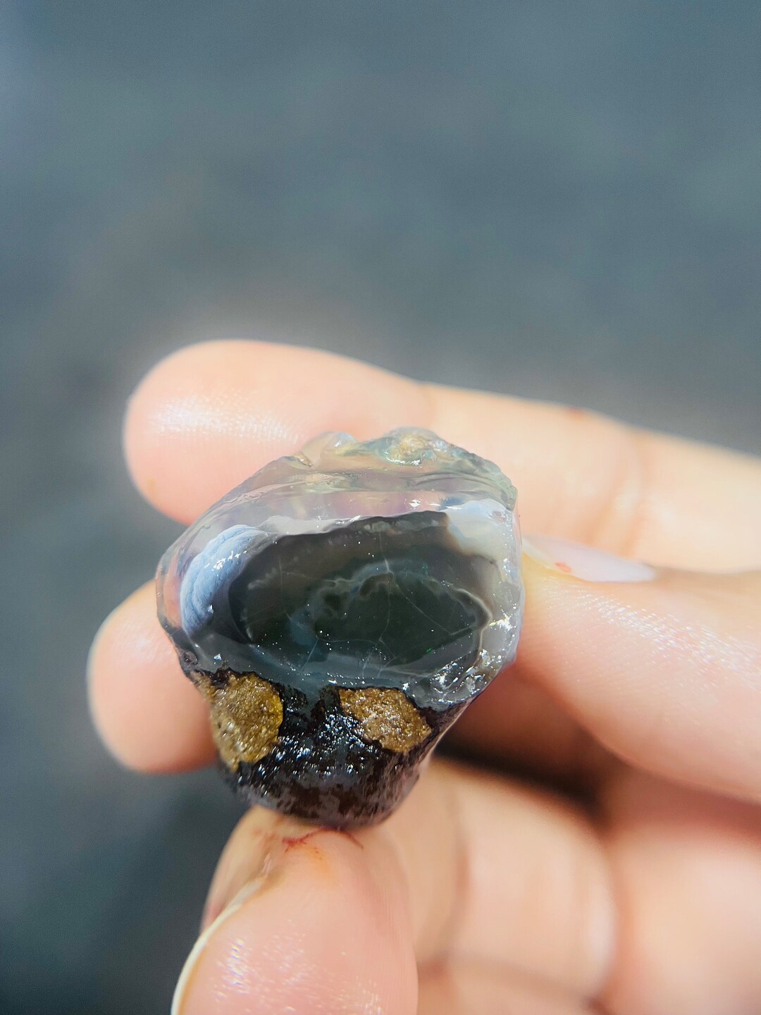 Rare Black Phantom Specimen Grade Raw Ethiopian Opal With Gorgeous ...