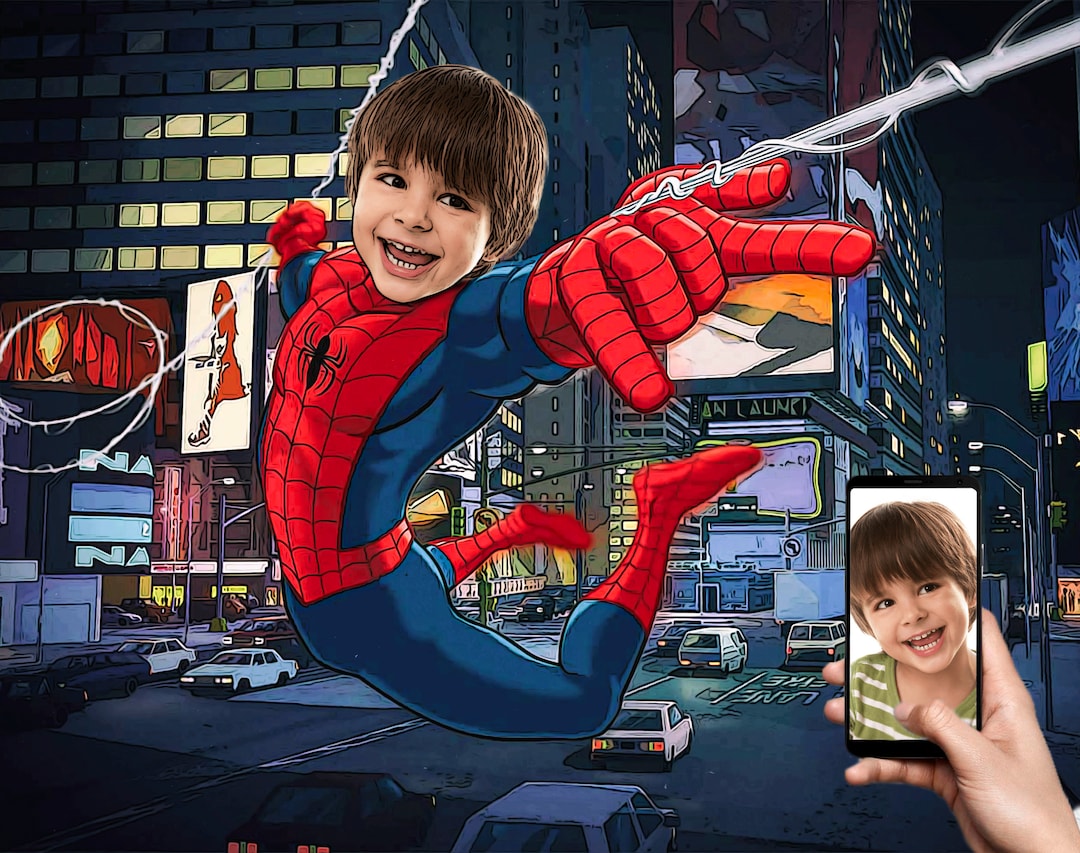 Custom Superhero Portrait - Custom Superhero Gift - Personalized ...