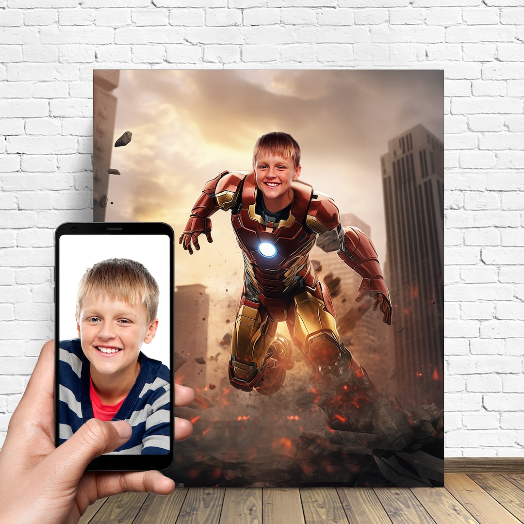 Custom Superhero Portrait - Custom Superhero Gift - Personalized ...