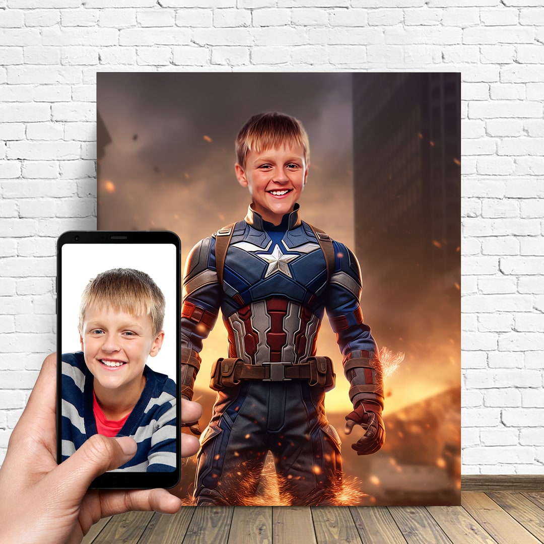 Custom Superhero Portrait - Custom Superhero Gift - Personalized ...