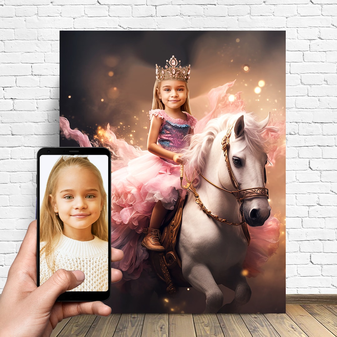 Get Your Own Princess Portrait From Your Photo - Princess Riding a ...