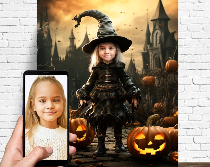 Witch Picture Collage, Witch Photo Poster, Custom Halloween Gift, Witch ...