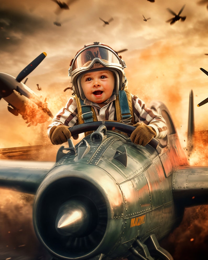 Combat Pilot Portrait Fighter Jet Portrait Custom Pilot - Etsy