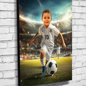 Custom Soccer Player Kid - Football Player Poster - Personalized Soccer ...
