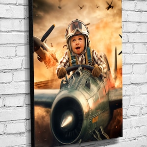 Combat Pilot Portrait - Fighter Jet Portrait - Custom Pilot Portrait ...