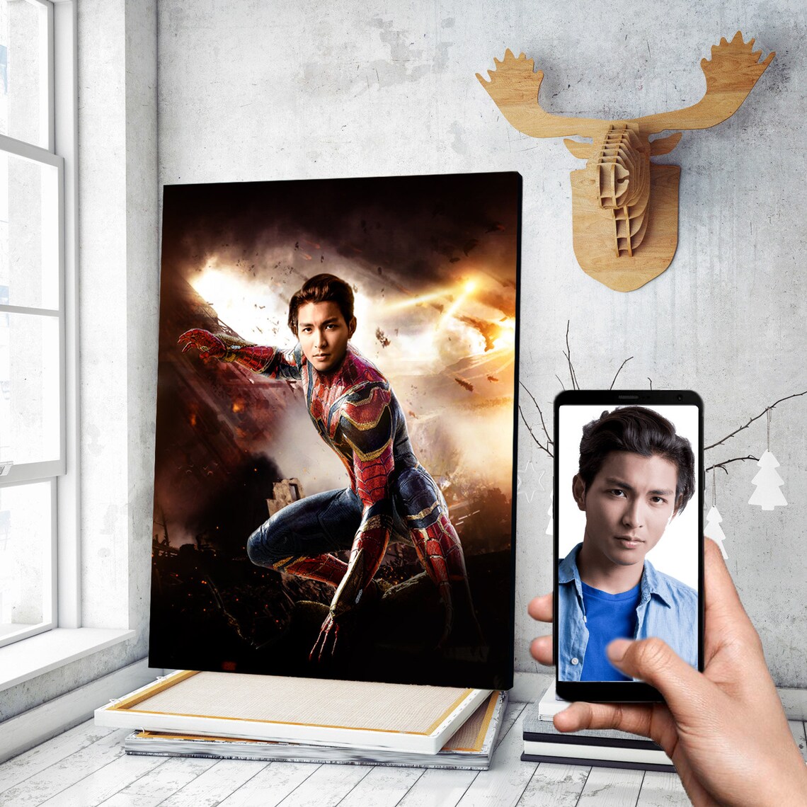 Custom Superhero Portrait - Personalized Portrait - Canvas Print From ...