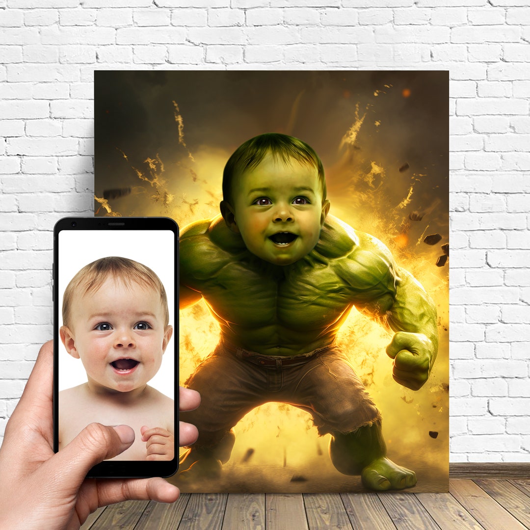 Superhero Kid Portrait-custom Superhero Portrait-custom Superhero Gift ...