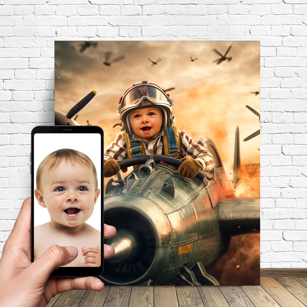 Combat Pilot Portrait - Fighter Jet Portrait - Custom Pilot Portrait ...