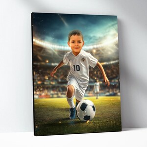 Custom Soccer Player Kid - Football Player Poster - Personalized Soccer ...
