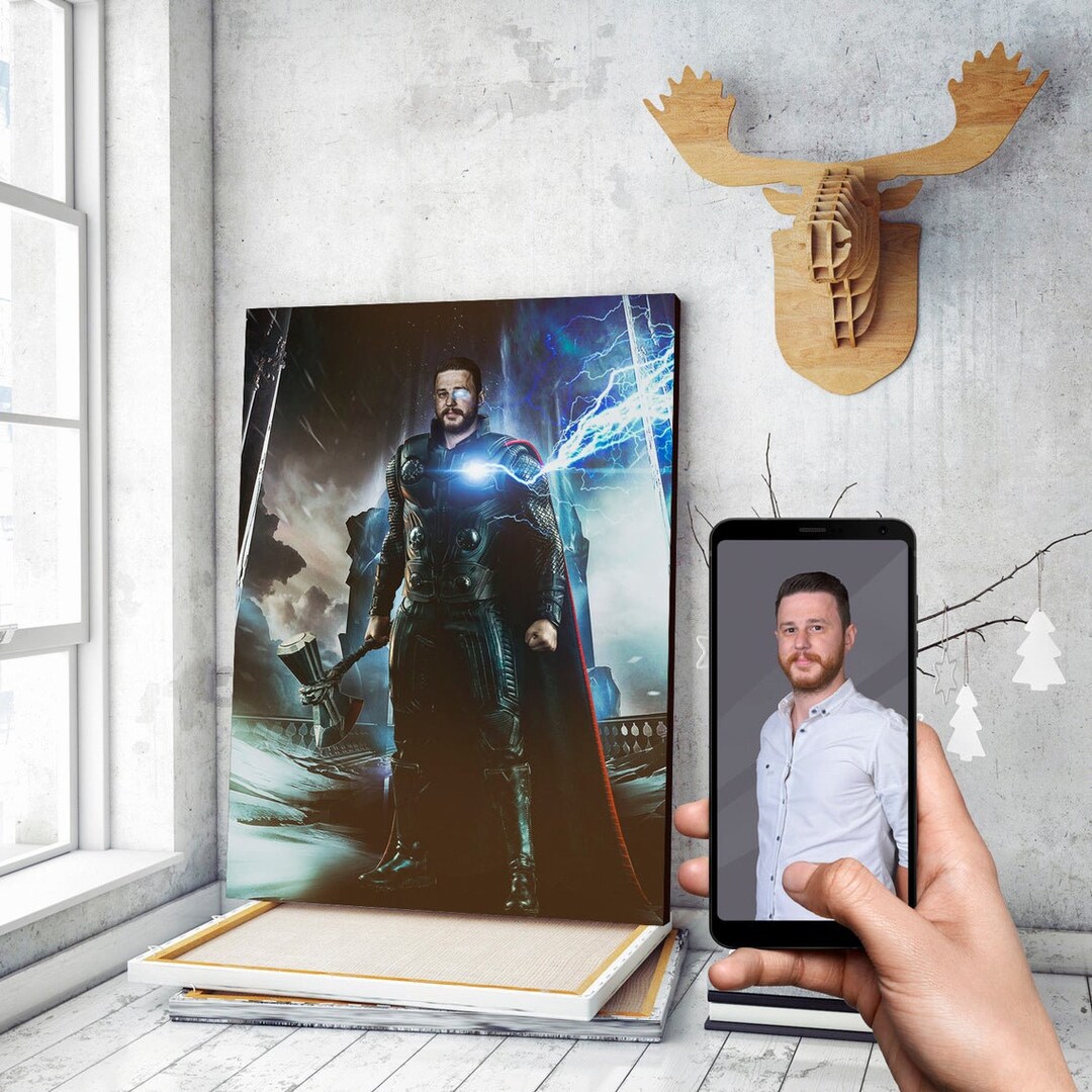 Custom Superhero Portrait - Custom Superhero Gift - Personalized ...