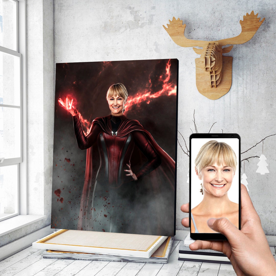 Custom Superhero Portrait Custom Superhero Gift Personalized Portrait ...