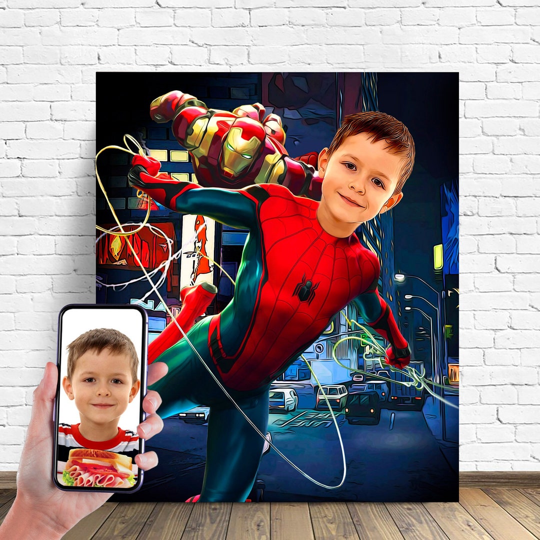 Custom Superhero Portrait - Custom Superhero Gift - Personalized ...