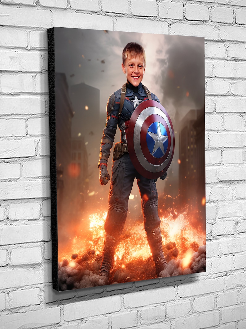 Custom Superhero Portrait - Custom Superhero Gift - Personalized ...