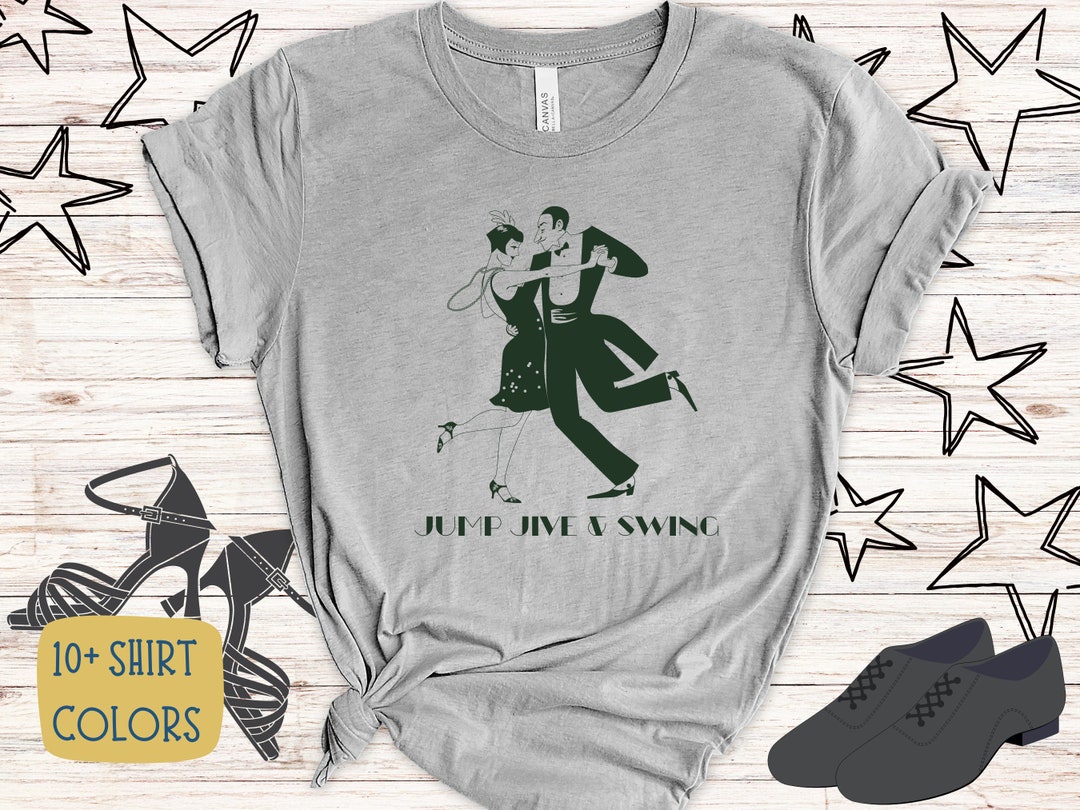 Jump Jive & Swing Dance Couple T-shirt, Dance Lover Shirt, Swing Dance ...