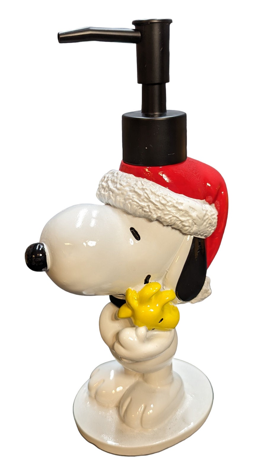 Peanuts Snoopy With Santa Hat Holding Woodstock Soap Pump - Etsy