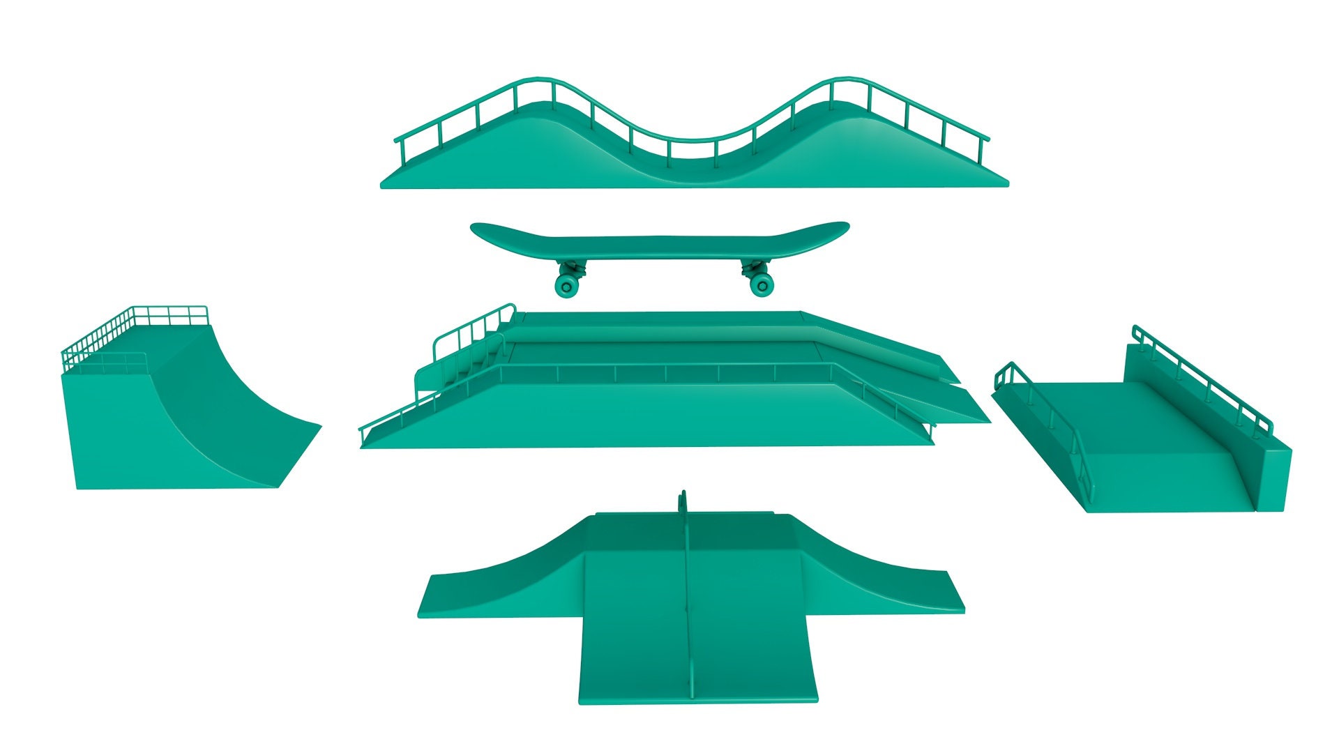 Skate Park PACK Stl File / Printable Stl File for 3d Printers, Home ...