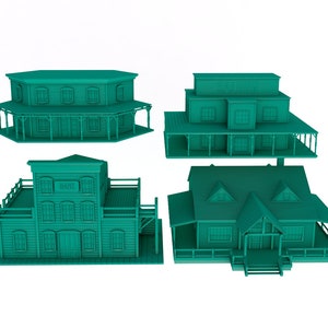 Western Houses Collection Stl File / Printable Stl File for 3d Printers ...