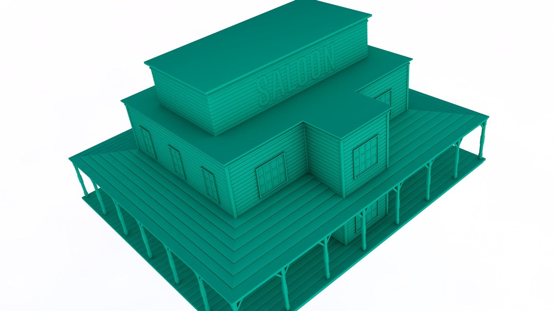 Western Building Stl File / Printable Stl File for 3d Printers, Home ...