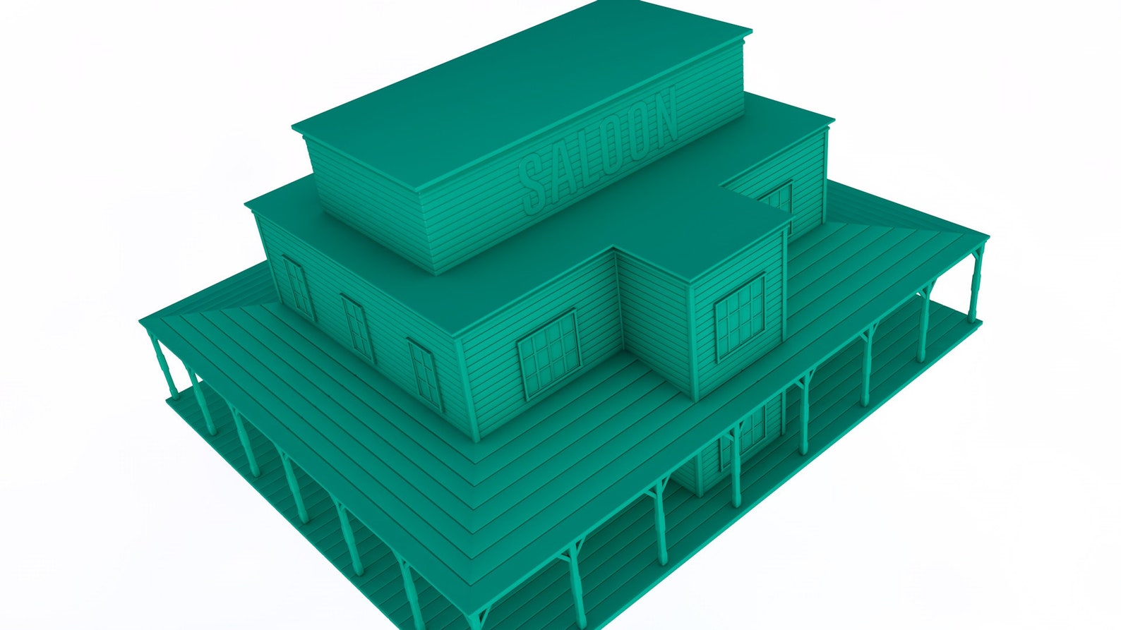 Western Building Stl File / Printable Stl File for 3d Printers, Home ...