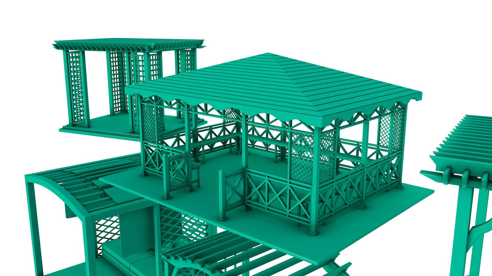 Pergola Stl File / Printable Stl File for 3d Printers, Home Decoration ...