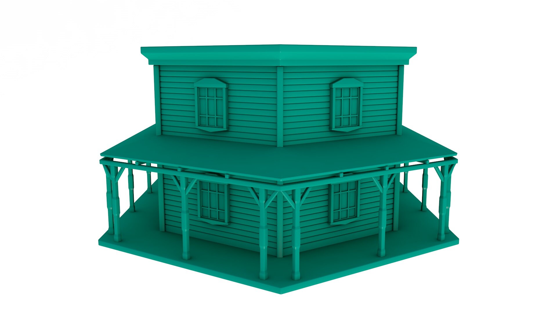 Western Houses Collection Stl File / Printable Stl File for 3d Printers ...