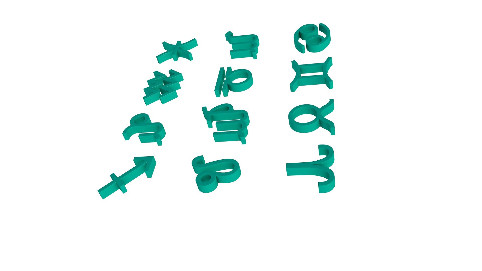 Zodiac Signs Stl File / Printable Stl File for 3d Printers ...