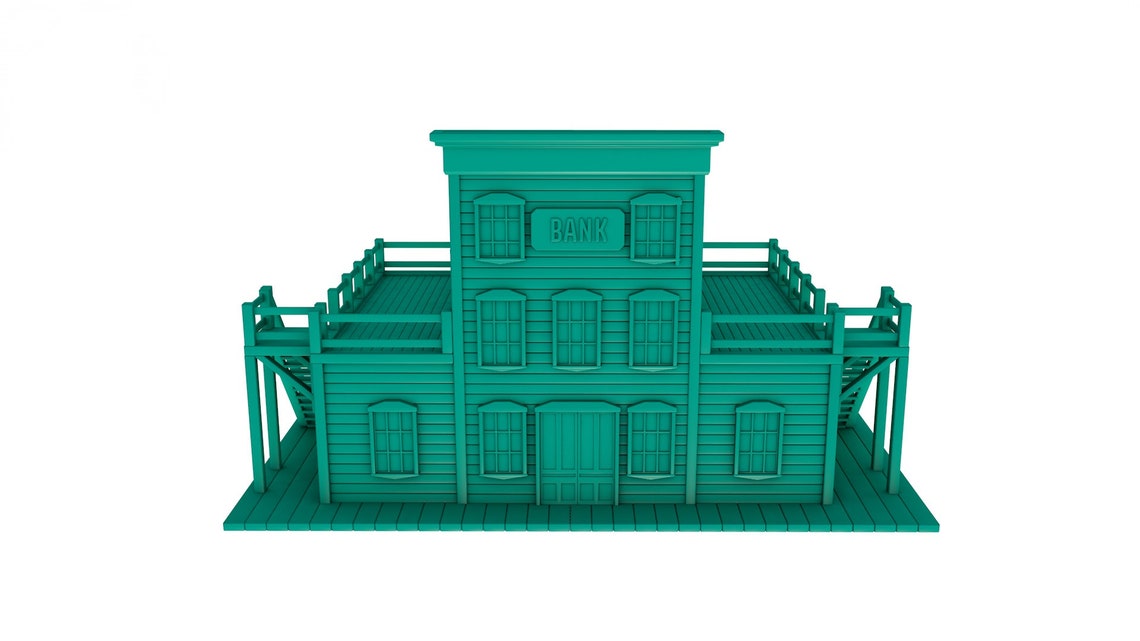 Western Houses Collection Stl File / Printable Stl File for 3d Printers ...