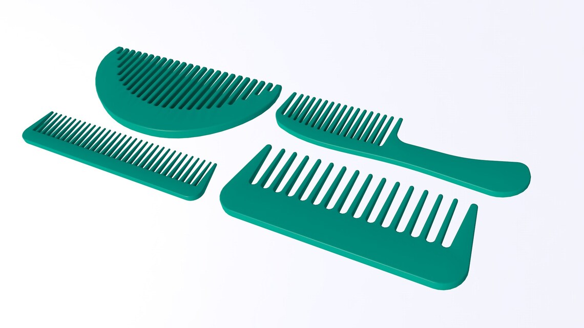 Wide Tooth Hair Comb Stl File / Printable Stl File for 3d Printers ...
