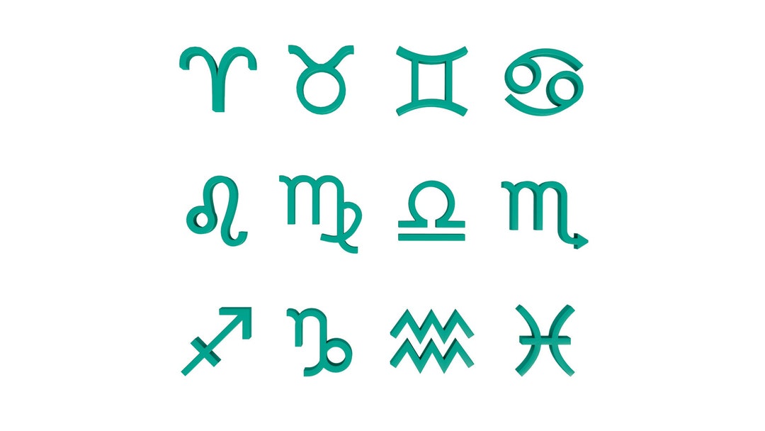 Zodiac Signs Stl File / Printable Stl File for 3d Printers ...