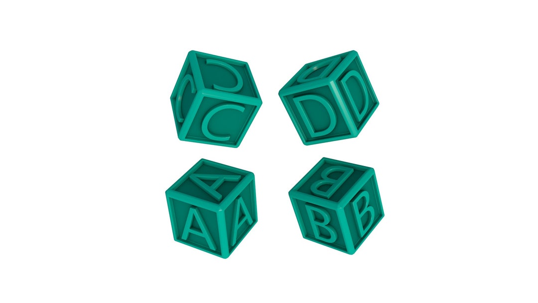ABC Cube Toy Stl File / Printable Stl File for 3d Printers, ABC Blocks ...