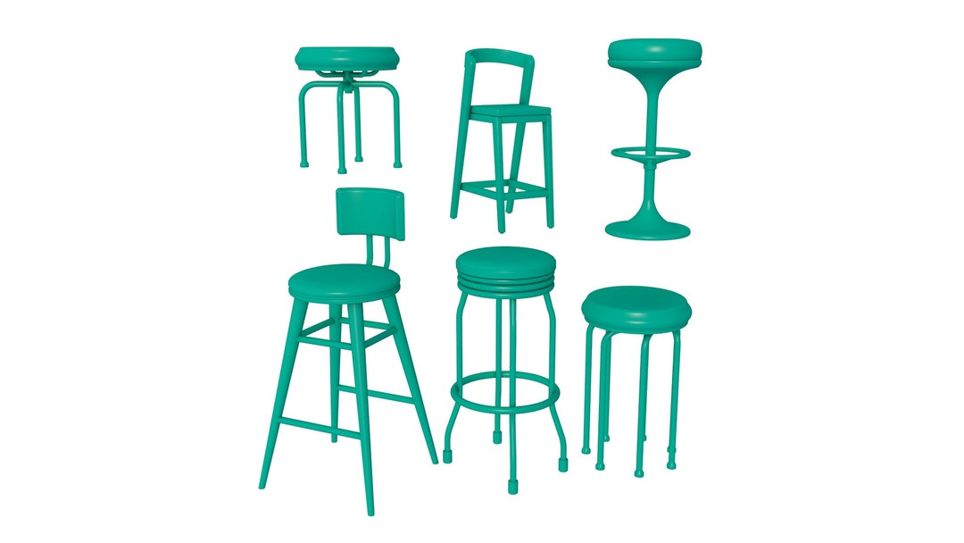 Bar Stool Chair Collection Stl File / Printable Stl File for 3d ...