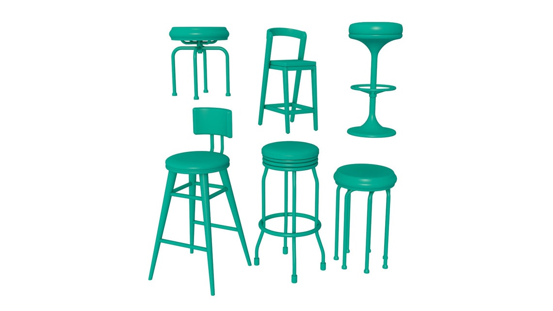 Bar Stool Chair Collection Stl File / Printable Stl File for 3d ...