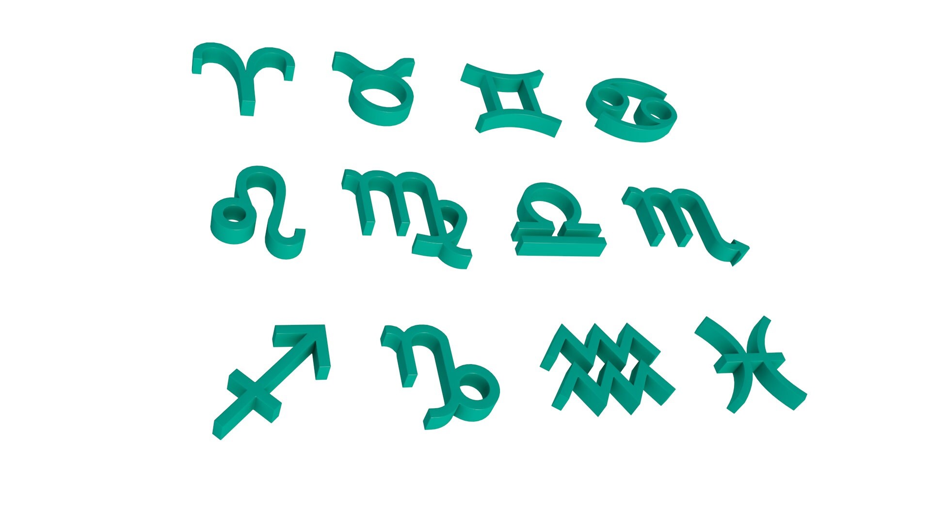 Zodiac Signs Stl File / Printable Stl File for 3d Printers ...