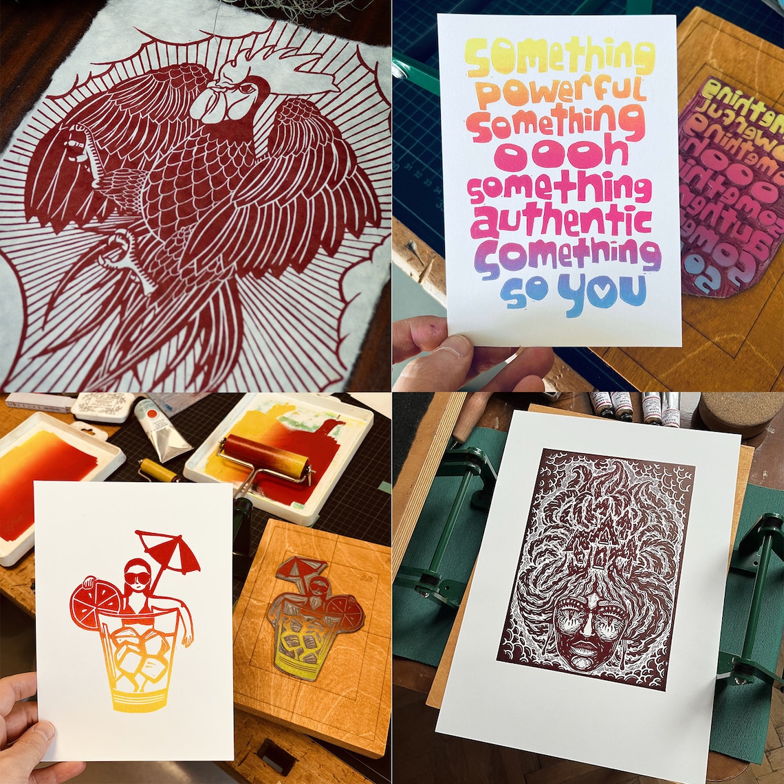 Popular A4 Size Linocut Printing Press Portable Lino Press Machine With ...