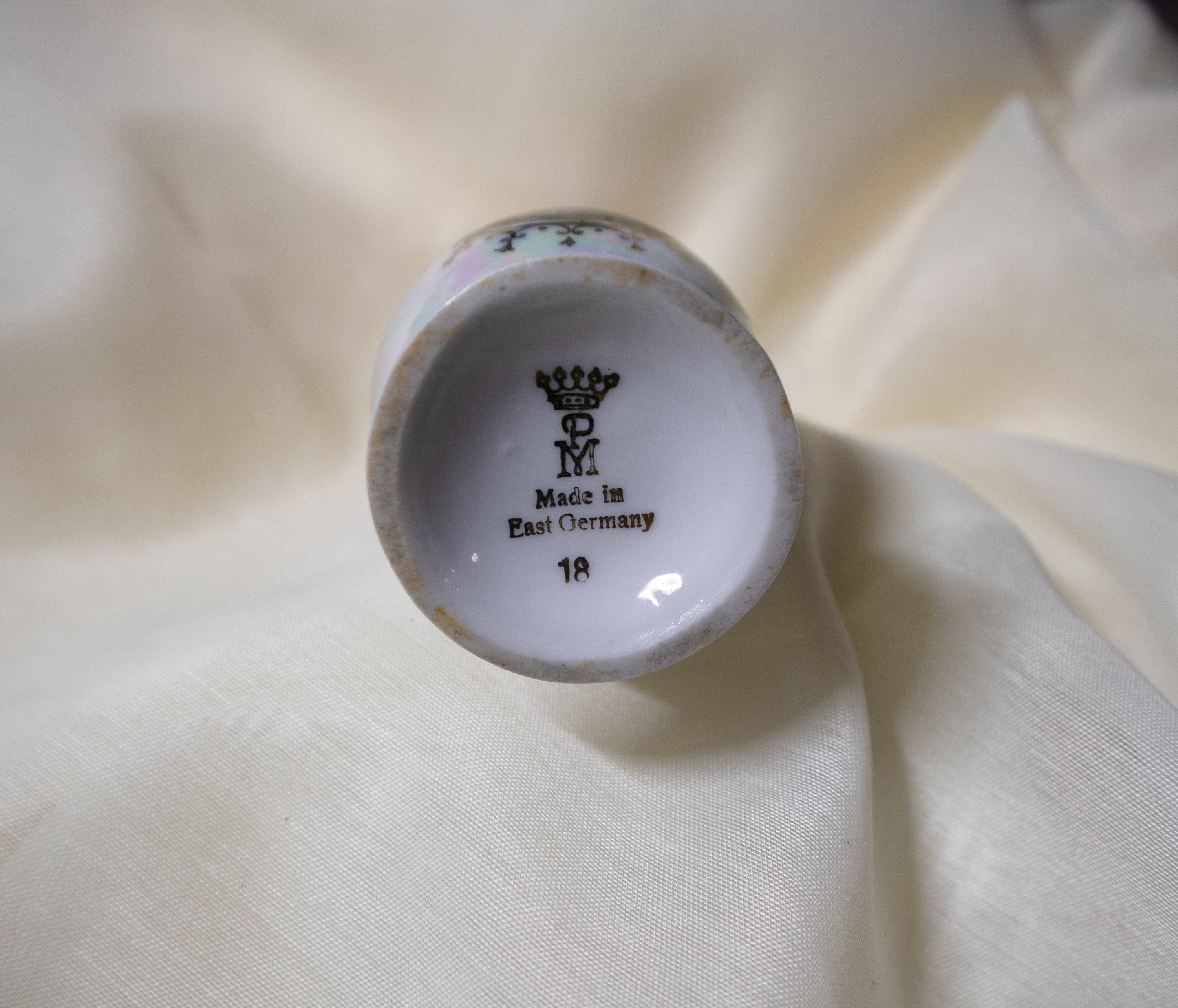 Vintage PM Small Porcelain Vase - Made in East Germany, Pattern No. 18 ...