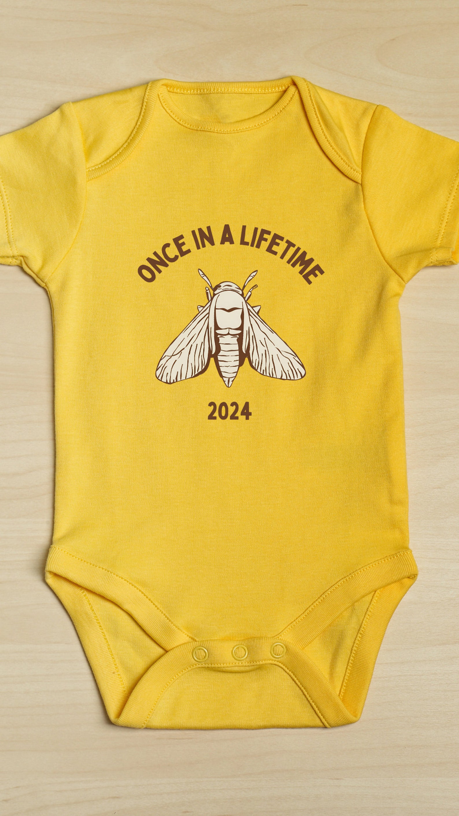 Once in a Lifetime 2024 Cicada Baby Onesie® Unique Cicada Emergence ...
