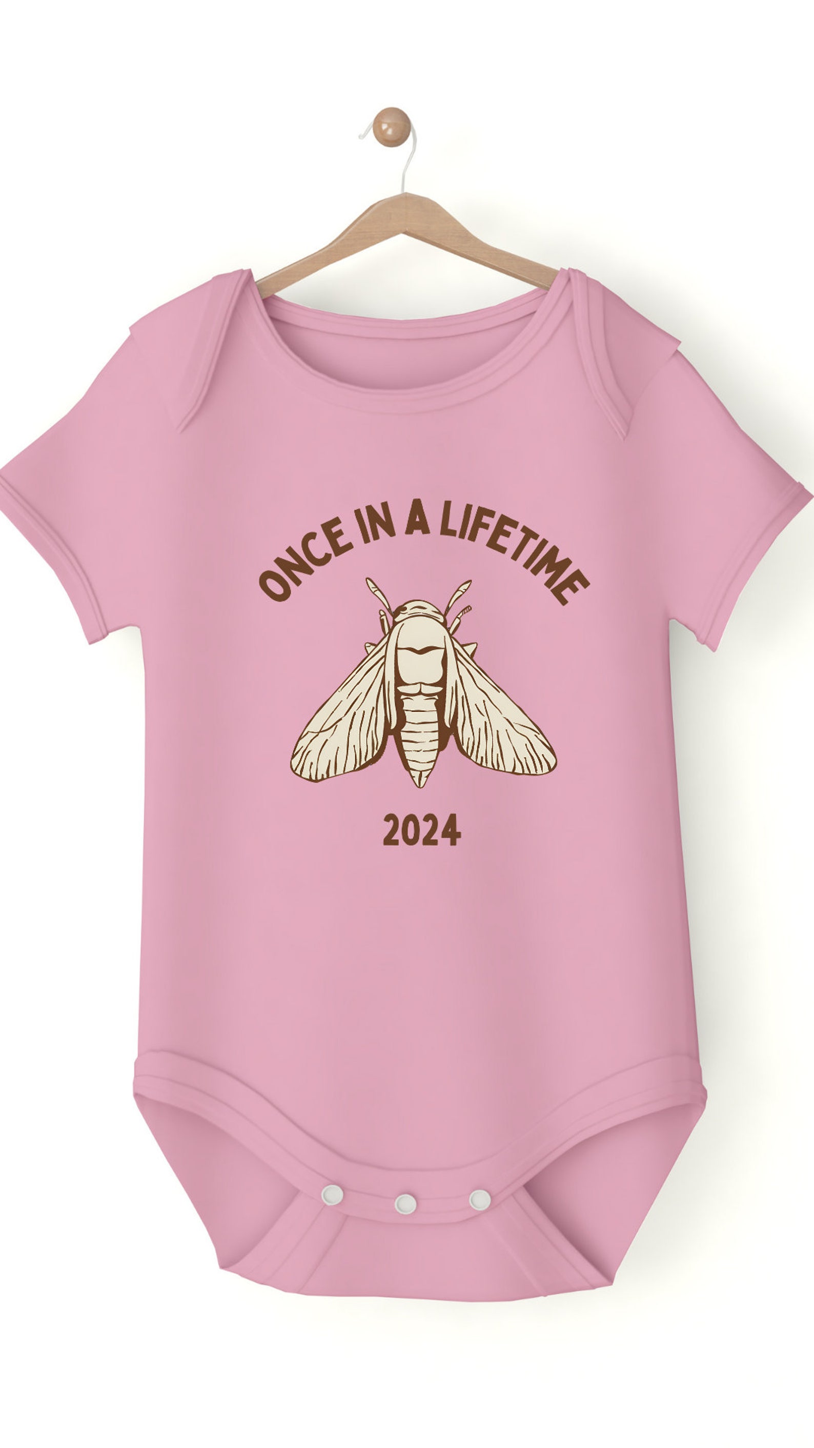 Once in a Lifetime 2024 Cicada Baby Onesie® Unique Cicada Emergence ...