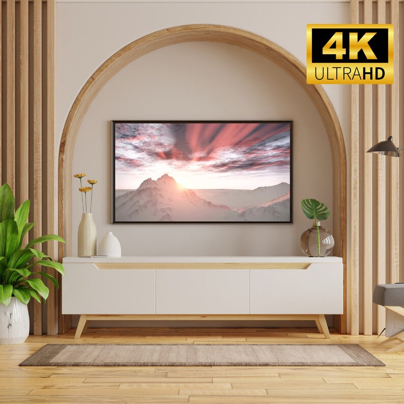 High Mountains Frame TV Landscape Screensaver Video 15-minute Loop 4K ...
