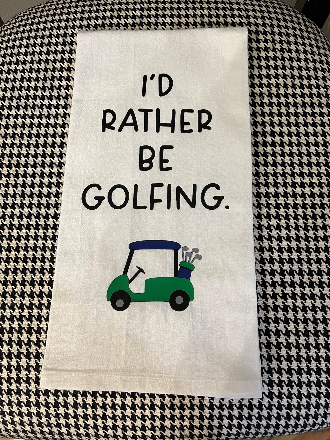 Quirky Kitchen Tea Towels. Golf Decor. Girlfriend Gift. Birthday Gift ...